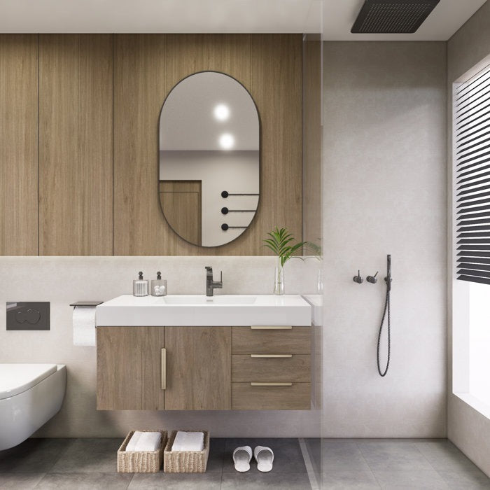 Boreal 42" Floating Bathroom Vanity (Right Drawers) – Vania Bath