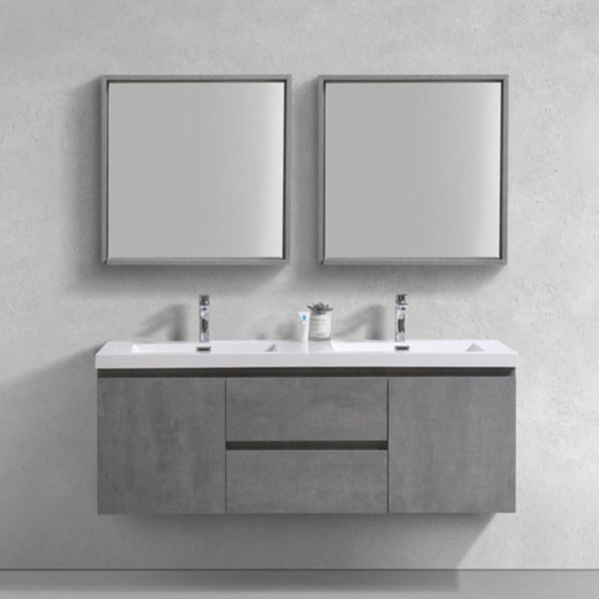 Anderson 60“ Double Sink Floating Bathroom Vanity – Vania Bath